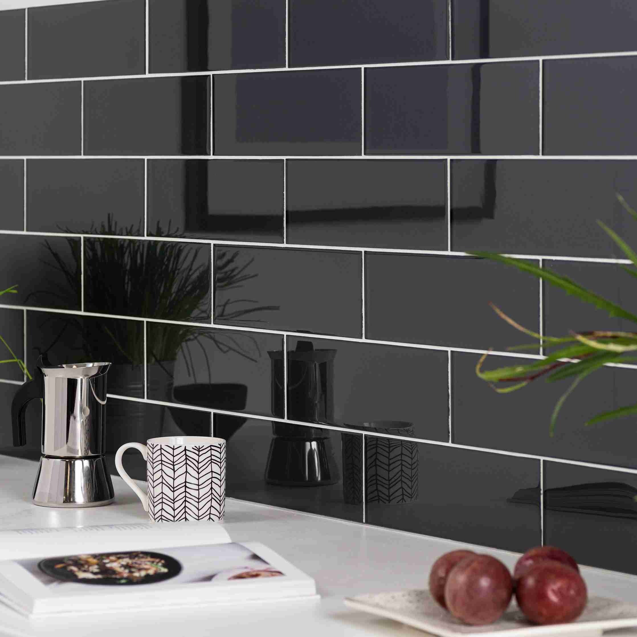 Original Style Glassworks Hermes Metallica Brick Tile 10x30cm