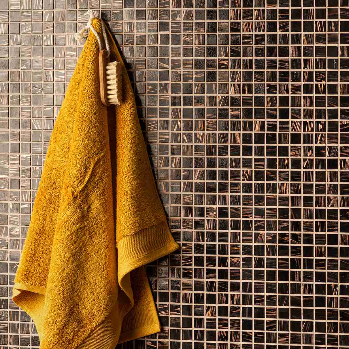 Original Style Mosaics Smokey Ridge Gold Fleck Glass Mosaic Tile 33x33