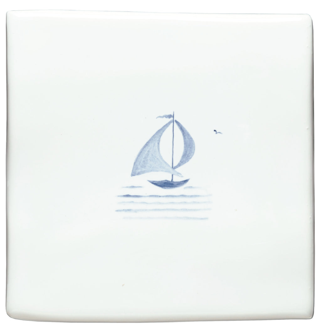 The Winchester Tile Company Classic English Delft Hand Painted Boats